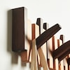 Beech Wood Piano Coat Rack, Space Saving Flip Down Magnetic Hook Rack ...