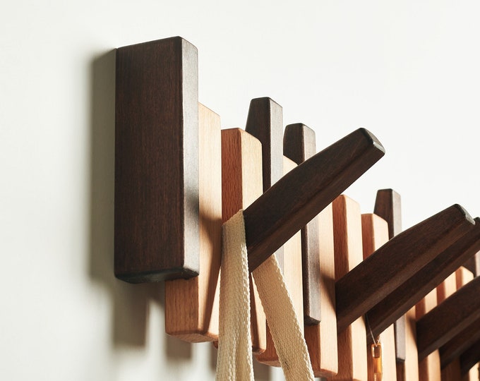 Wall Mounted Entryway Coat Rack With Ledge, 5 Hook Colors, 18 Finish ...