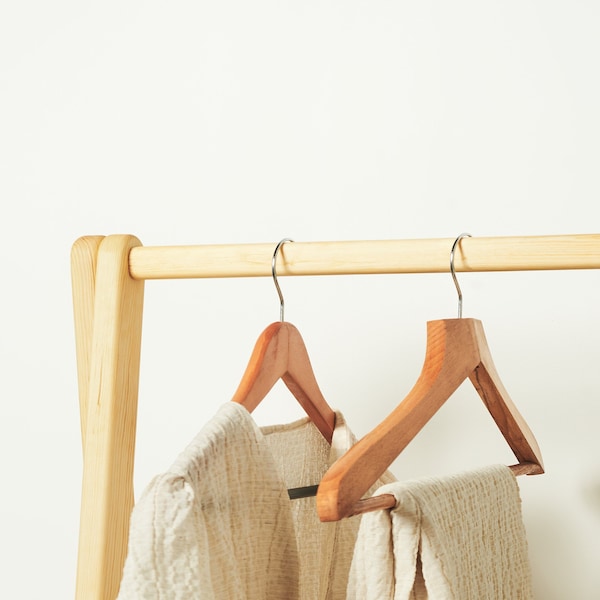 Wooden Hanging Clothes Rack - Etsy