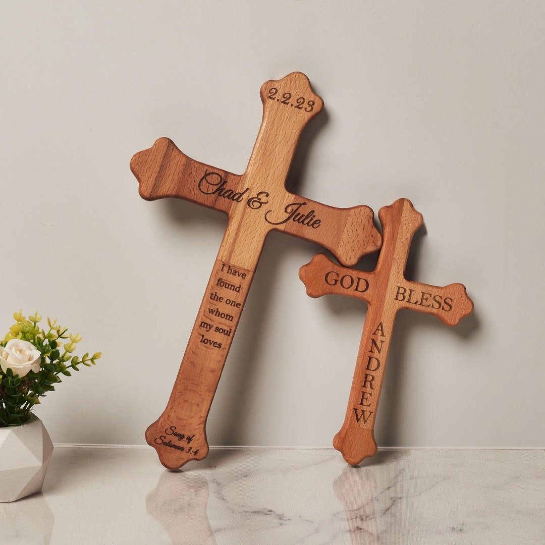 Custom Cross Faith Decor, Christian Gift Newborn Baby Boy Family ...