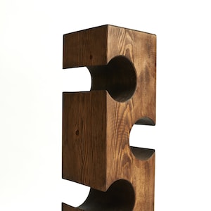 Solid Wood Wine Bottle Rack, Decorative Wine Bottle Holder, Display ...