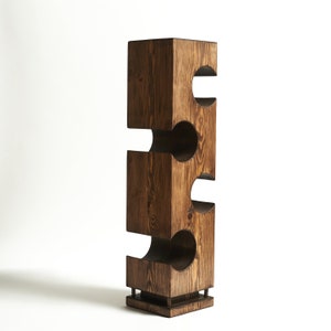 Solid Wood Wine Bottle Rack, Decorative Wine Bottle Holder, Display ...