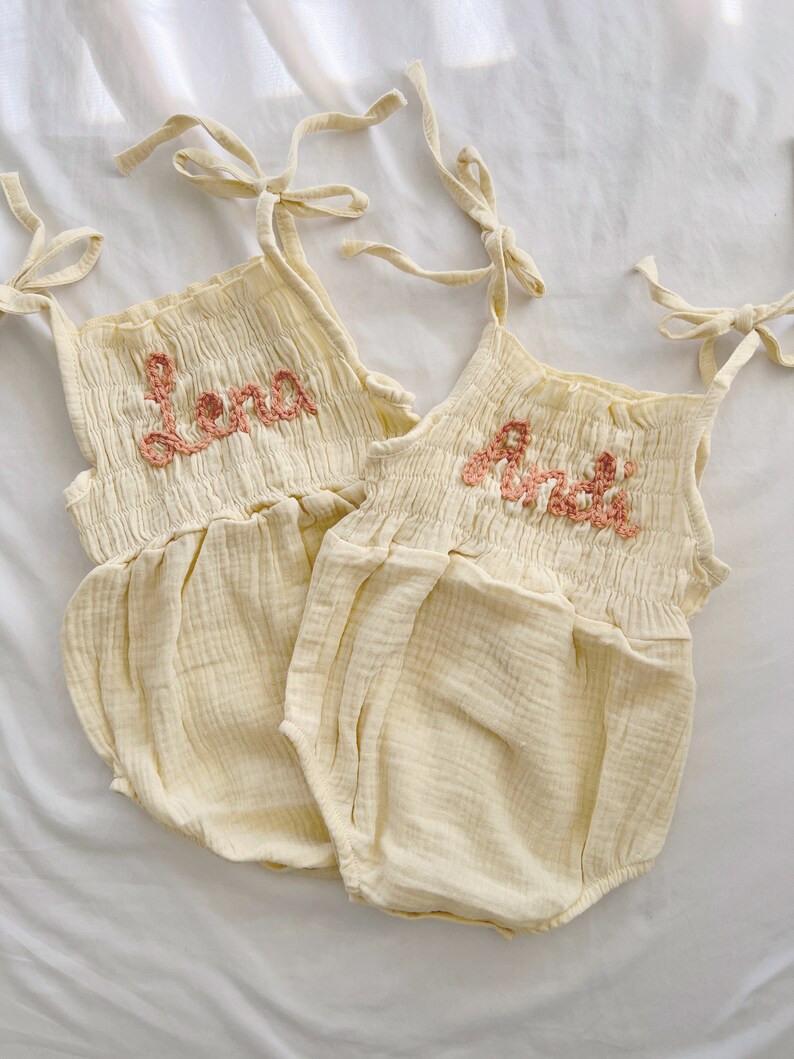 Custom and Personalized Name Embroidered Romper for Baby Girls - Etsy