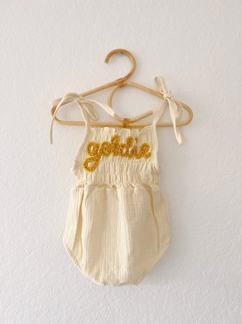 Custom and Personalized Name Embroidered Romper for Baby Girls - Etsy
