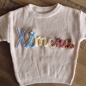 Custom and Personalized Name or Word Hand Embroidered Baby and Toddler ...