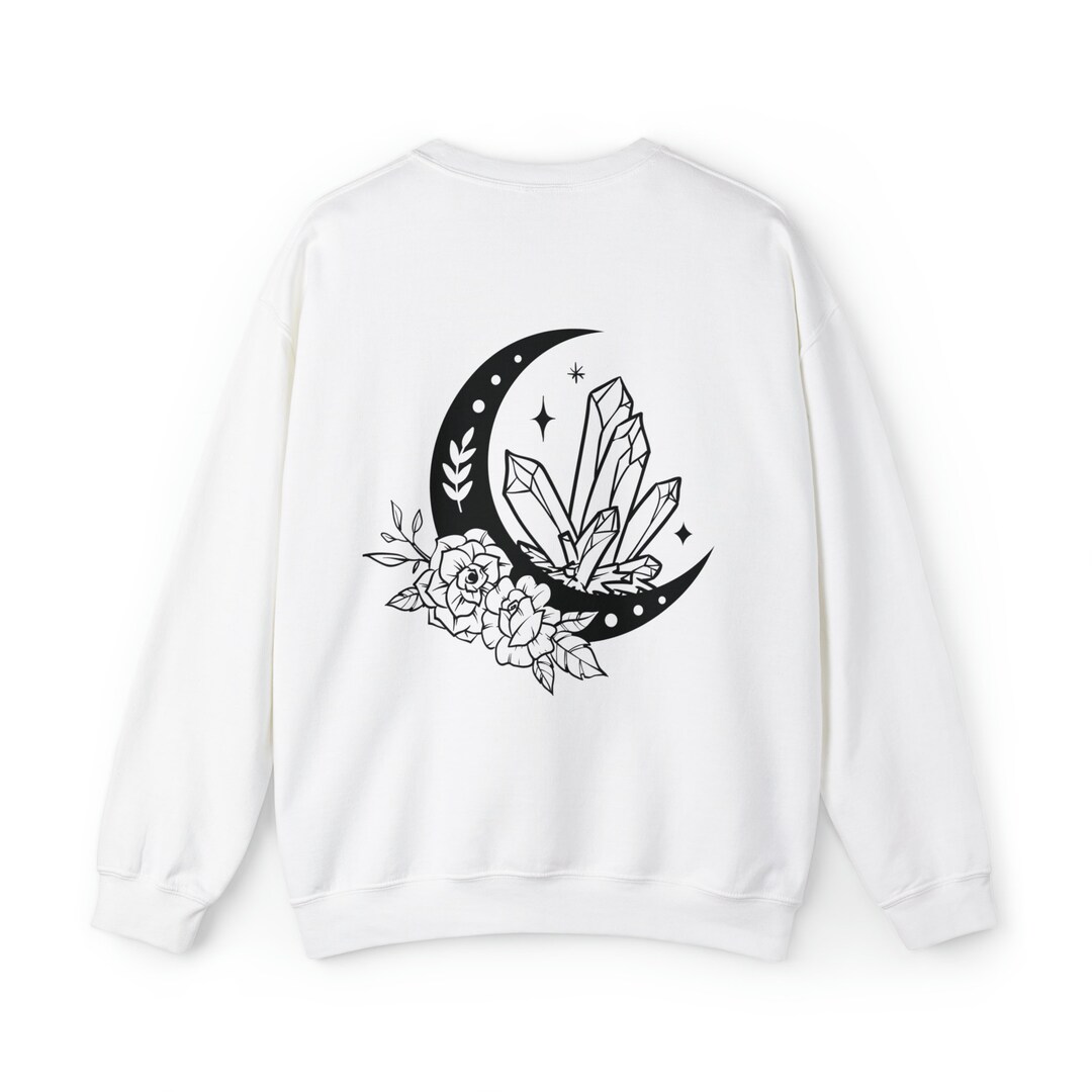 Spiritual Crystal & Rose Witch Sweater | Mystic Devil Horns Pullover ...