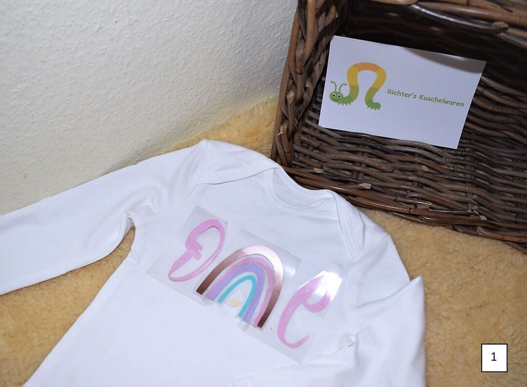 1st Birthday Gift Onesie Labeled Rainbow and One Unique - Etsy