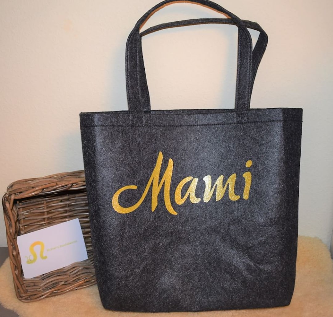 Large, Practical Felt Bag With Custom Lettering - Etsy