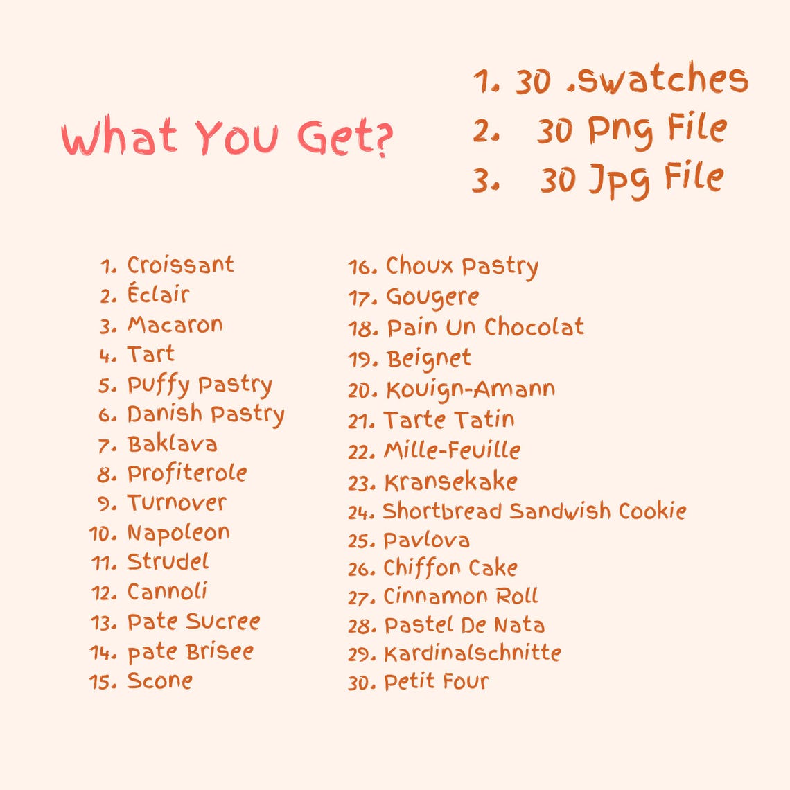 Procreate Color Palette for Pastry Digital Art | Pastry Drawing ...
