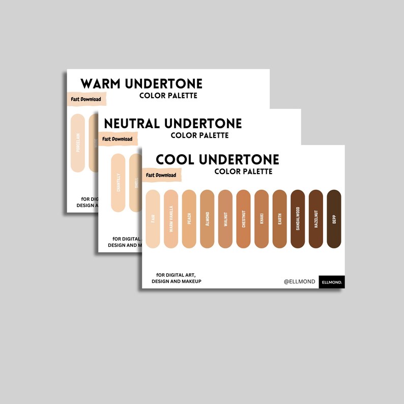 Skin Tone Color Palette Skin Tone Palette Color Palette Digital Art ...