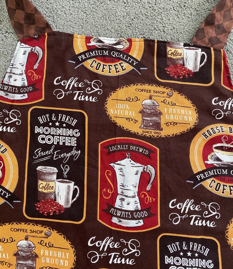 Barista/coffee Lovers Theme Apron Morning Coffee Hostess With Two Front ...