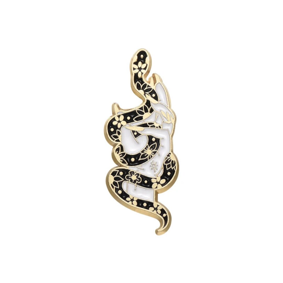 Snake Enamel V3 Pin Custom Brooches Bag Lapel Pin Punk Badge Gothic ...