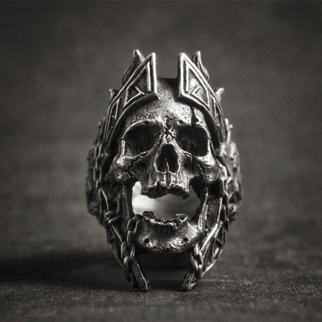 The Demon King. Skull Ring. Gothic Ring Custom Made. Gothic - Etsy