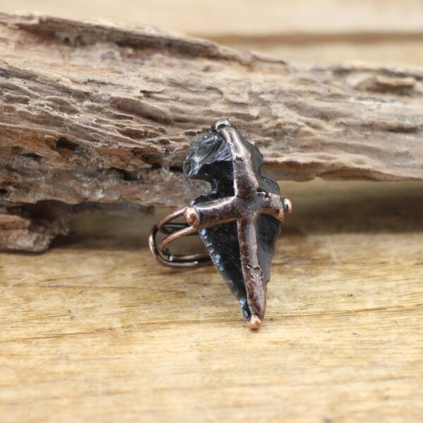 Antique Obsidian Ring - Etsy