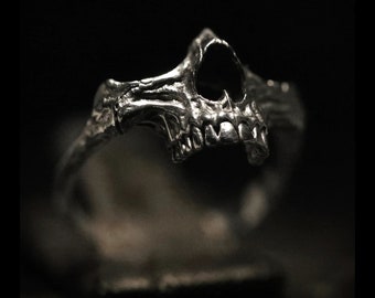 Satanic Skull Ring - Etsy