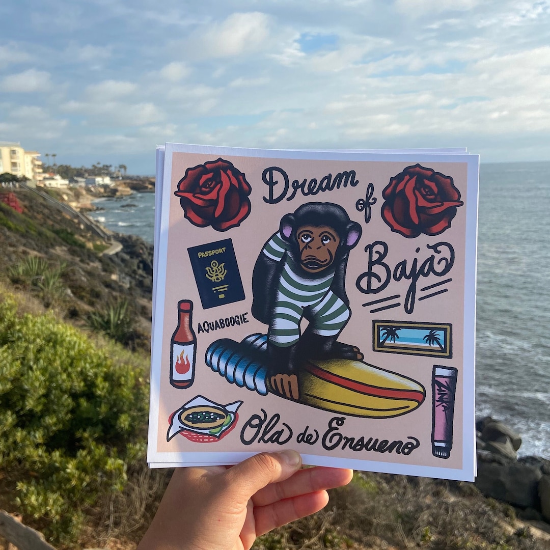 Dream of Baja Print Mexico Road-trip Inspired Art Piece 7 X 7 Inches - Etsy