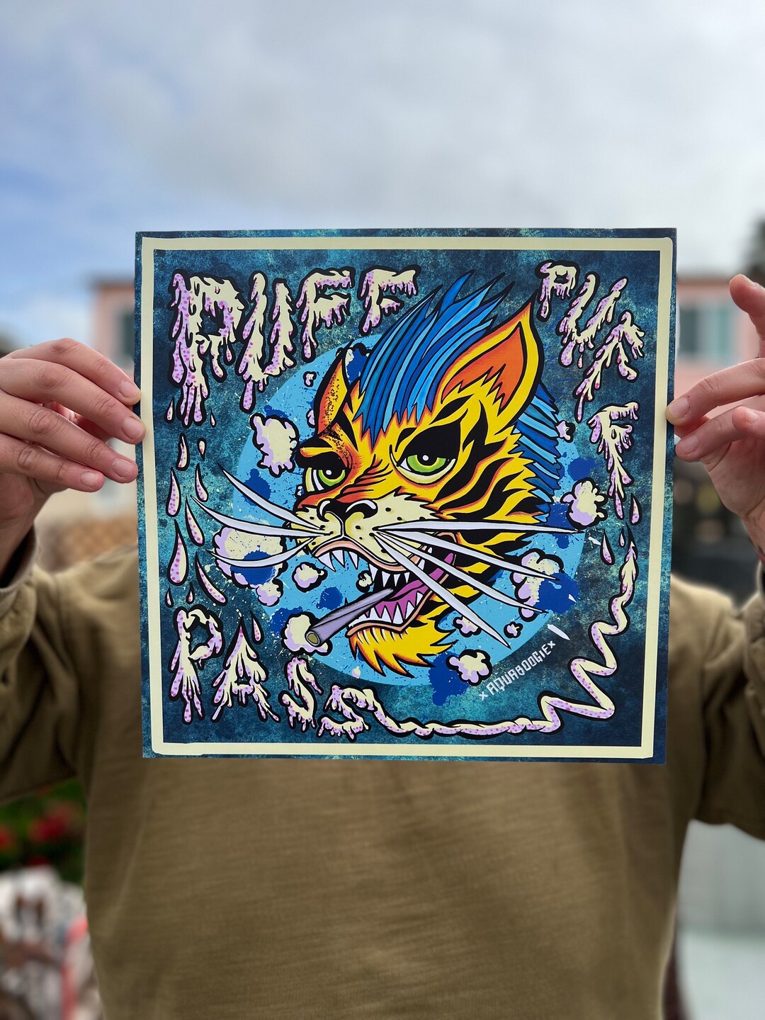 Puff Puff Pass Smoking Tiger Print - Etsy