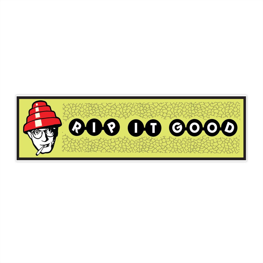 Rip It Good Bumper Sticker -devo, Fun Car Decals, Retro Stickers ...