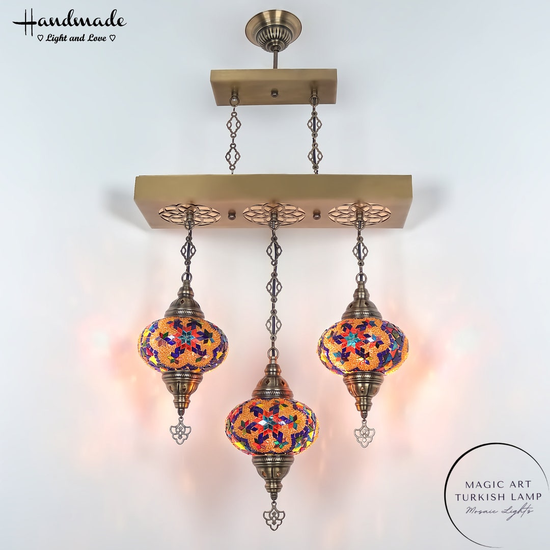 Turkish Mosaic Glass Pendant Lamp Turkish Hanging Lighting - Etsy
