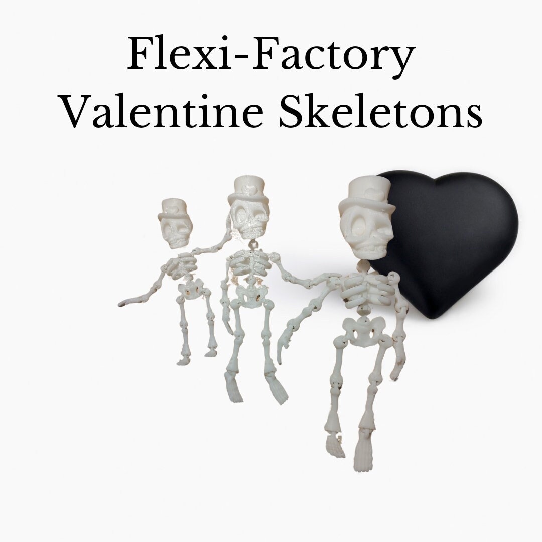 Flexi Dapper Skeleton Valentines Day Gift - Etsy