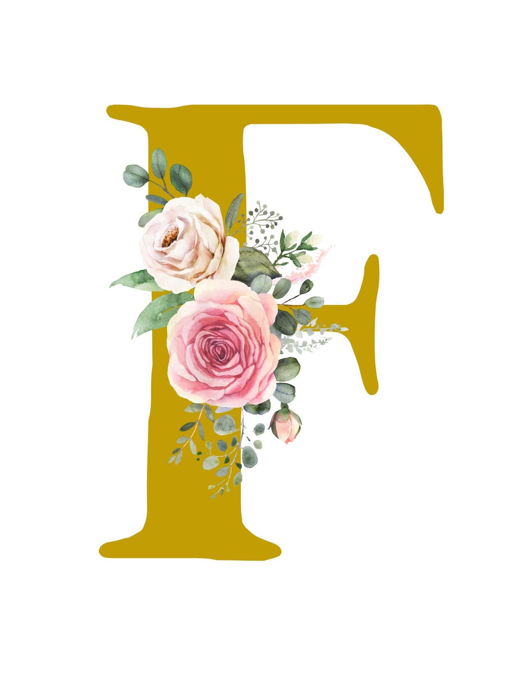 Letter F Wall Decor Digital Download Initial Wall Art - Etsy