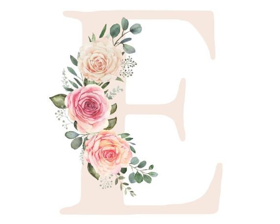 Letter E Wall Decor Digital Download Initial Wall Art - Etsy