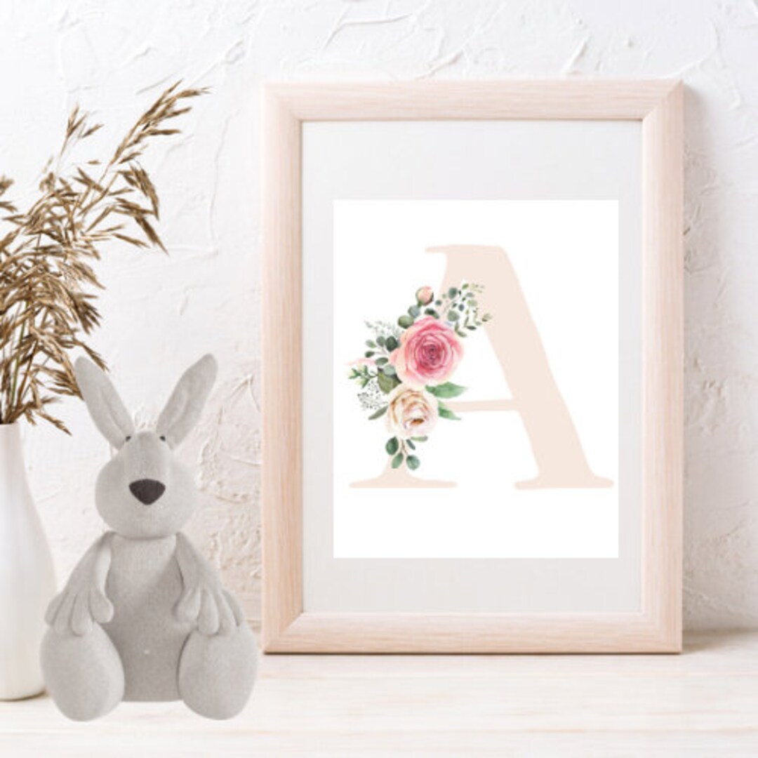 Letter A Wall Decor Digital Download Initial Wall Art - Etsy