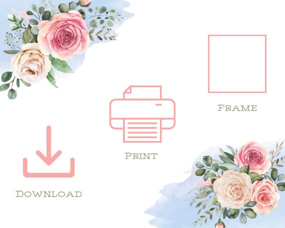 Letter E Wall Decor Digital Download Initial Wall Art - Etsy