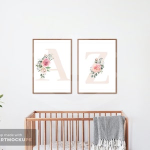 Letter A Wall Decor Digital Download Initial Wall Art | Etsy