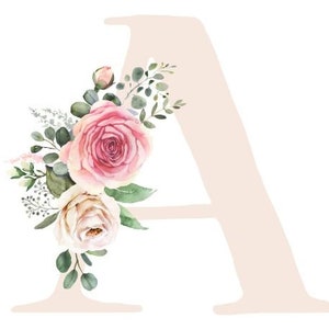 Letter A Wall Decor Digital Download Initial Wall Art - Etsy