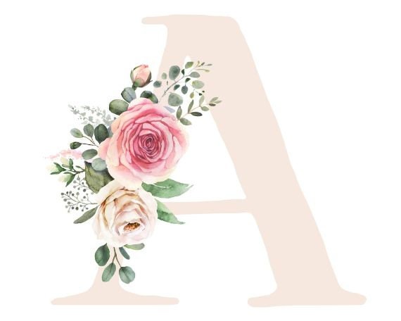 Letter A Wall Decor Digital Download Initial Wall Art - Etsy