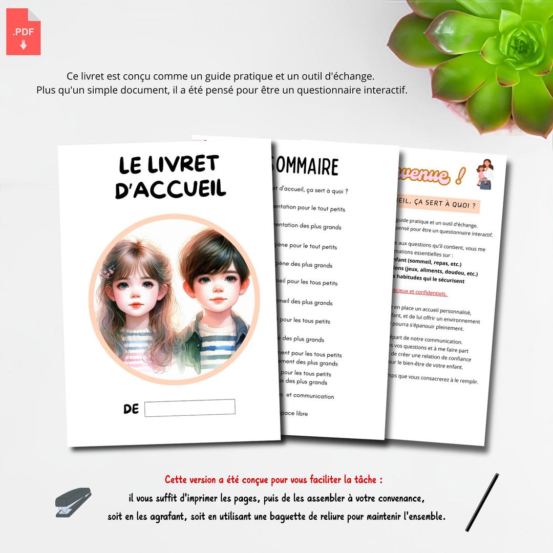 A4 Questionnaire - Childcare Information Booklet - Childminder - Etsy