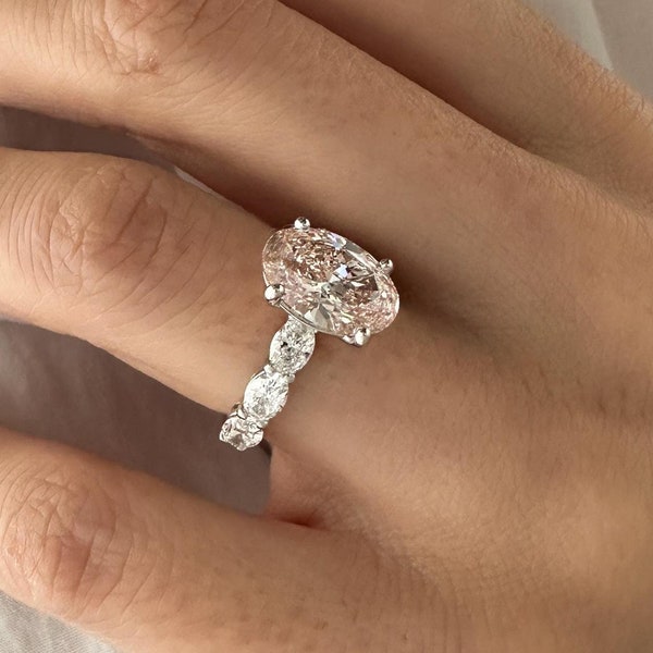 Pink Diamond Ring - Etsy