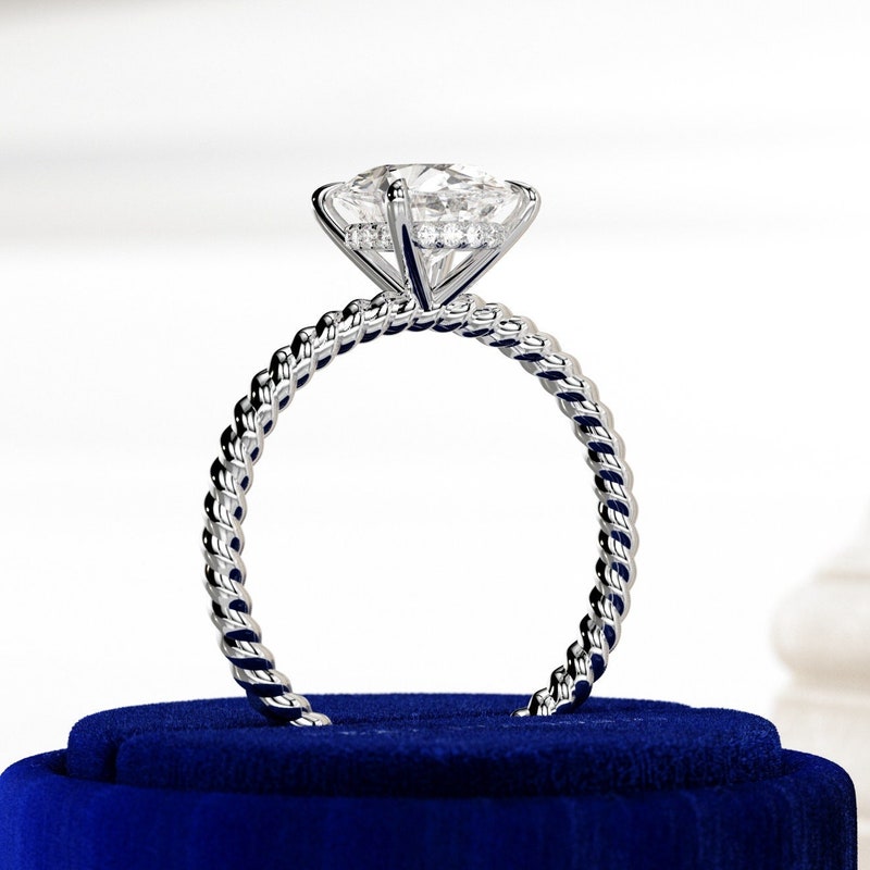 Rope Engagement Ring - Etsy