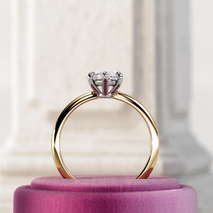 2 Carat Marquise CVD Diamond Low Profile Setting Solitaire Ring / 2ct ...