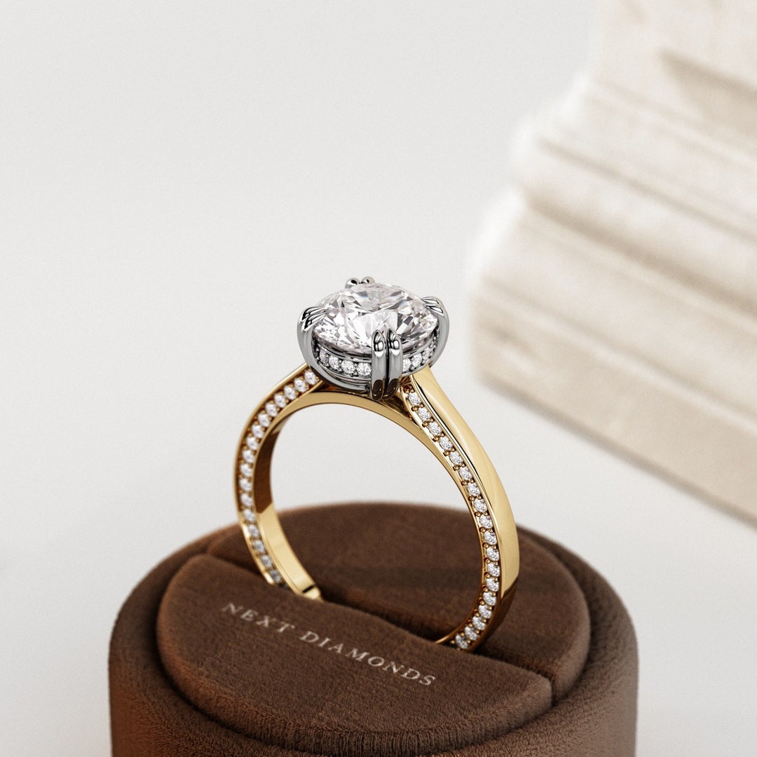 2 Carat Lab Grown Diamond Round Brilliant Engagement Ring / White ...