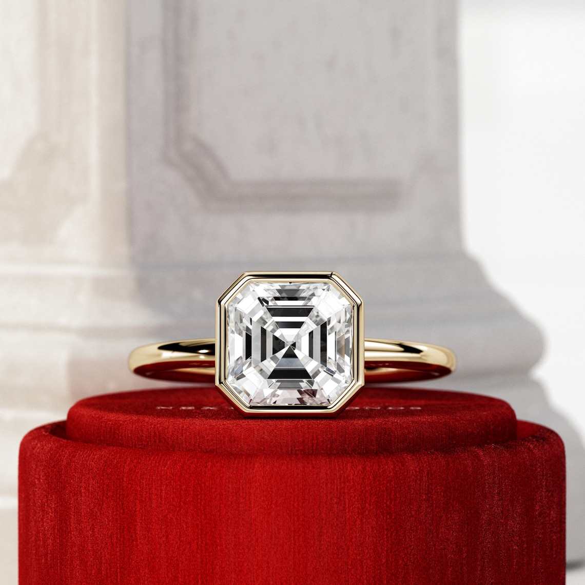 2 Carat Asscher Cut Diamond Ring / 2 CT Asshcer Cut Lab Grown - Etsy