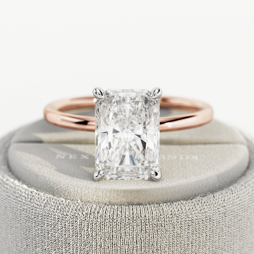 3 Carat Radiant Cut Lab Grown Diamond Ring / Radiant - Etsy