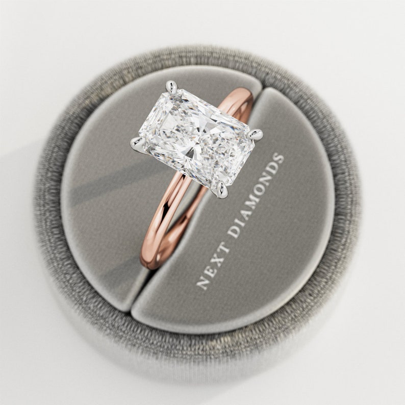 3 Carat Radiant Cut Lab Grown Diamond Ring / Radiant Cut - Etsy