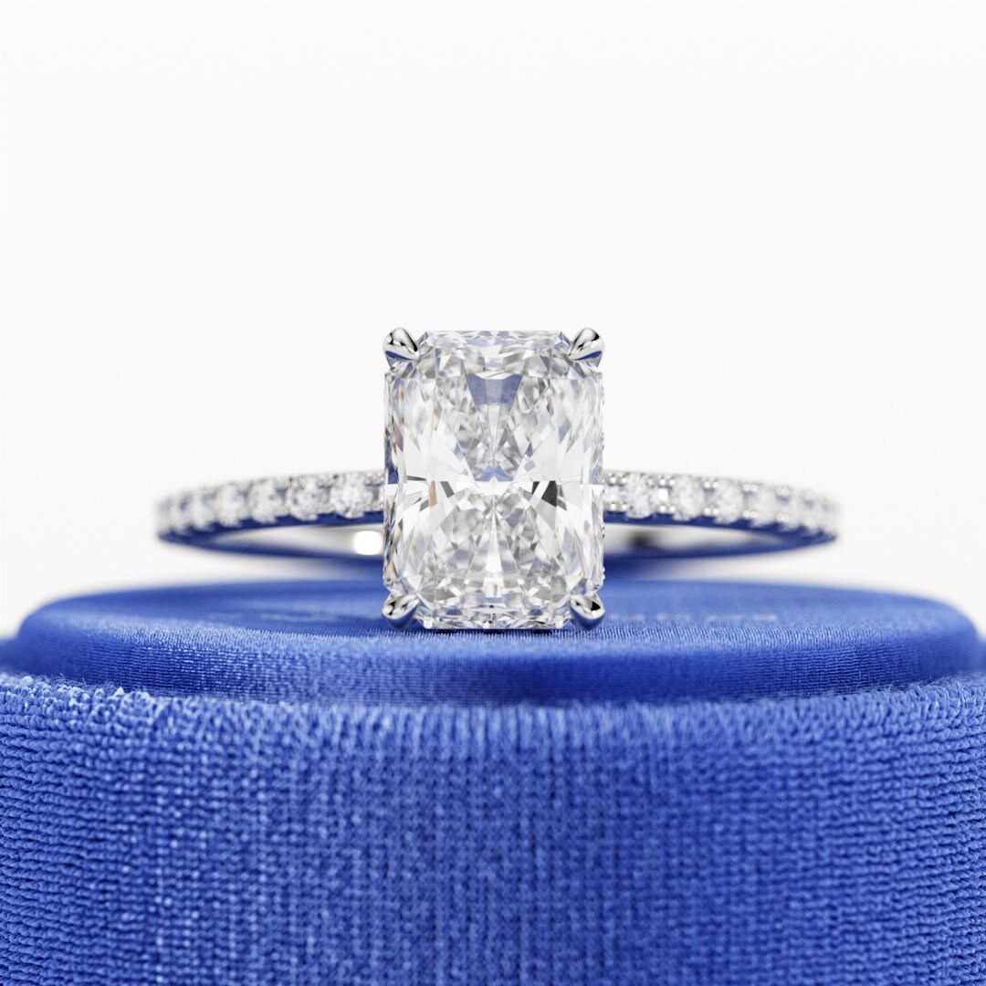 2 Carat Radiant Engagement Ring / 2 CT Radiant Lab Grown Diamond Ring ...