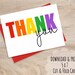 Rainbow Thank You Card: 5x7 Printable Greeting Card (digital Download ...