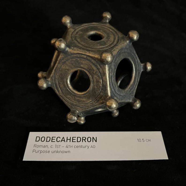 Museum-grade Roman Dodecahedron - 10.5 Cm - Exact Dimension Replica ...