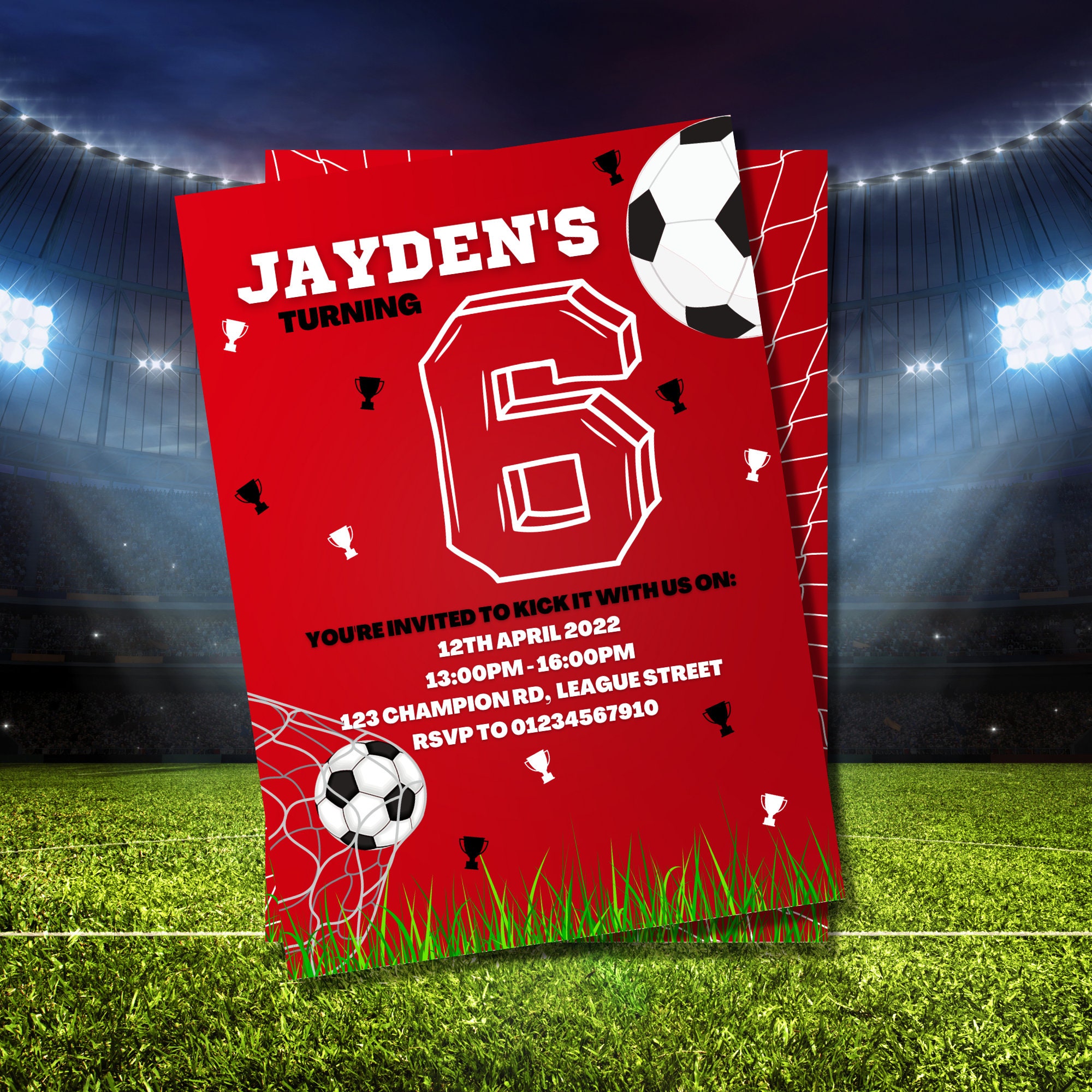 Nfl Red Skin Invitations Football Invitation Football Night Super