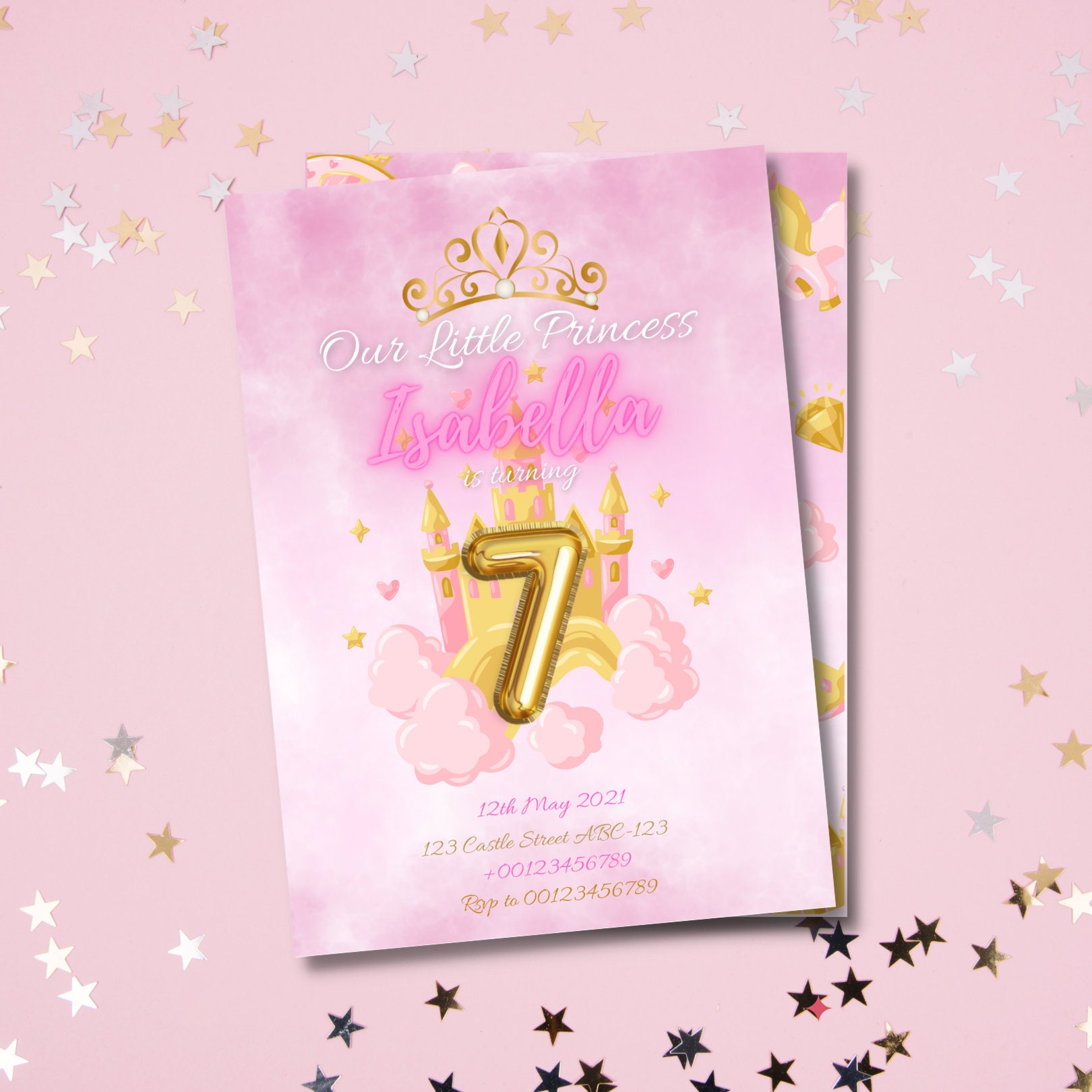 Princess 7th Birthday Background