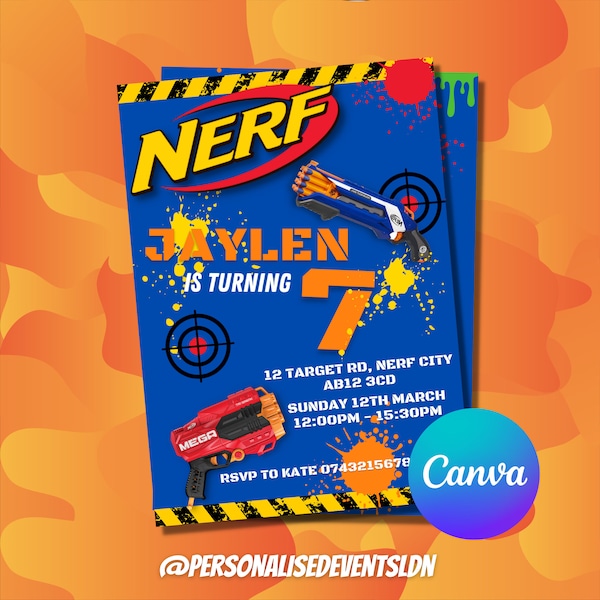 Nerf Battle Party - Etsy