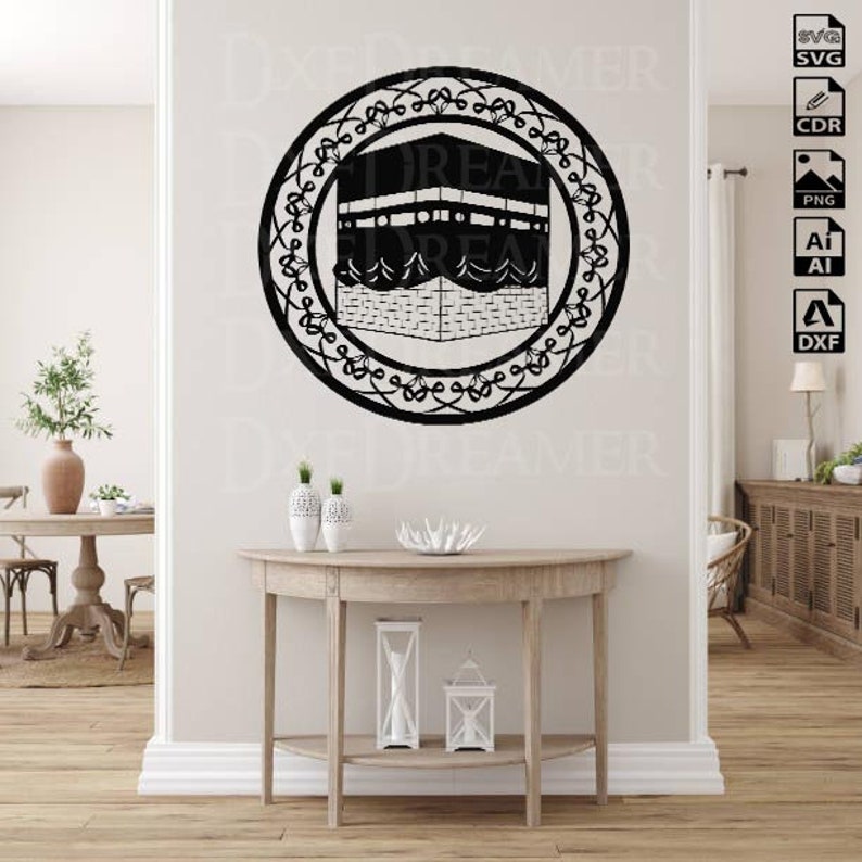 Kaaba Wall Dekor Islamic Wall Art Vektor Files Cnc Laser Cutting DXF ...