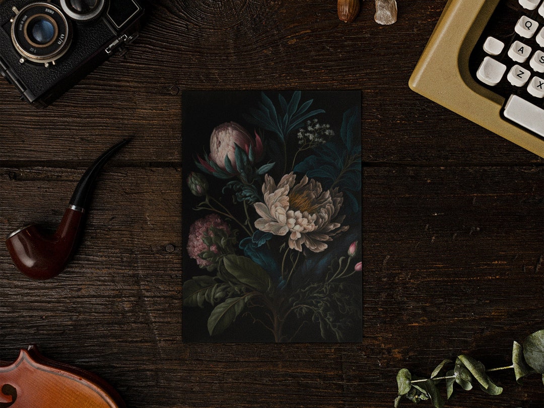 Dark Academia Victorian Roses Oil Painting Digital Print |dark ...