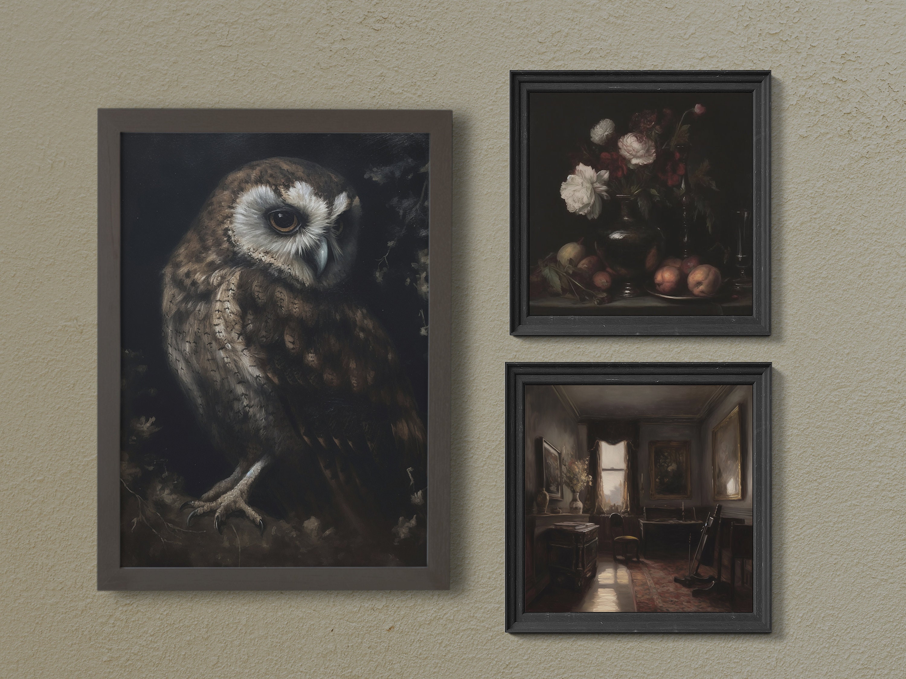 Set of 7 Dark Academia Victorian Oil Painting Prints Vintage - Etsy