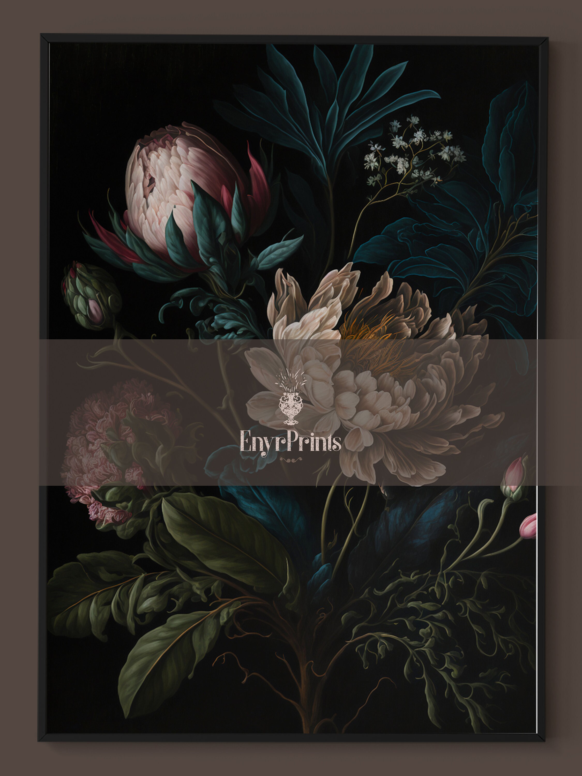 Dark Academia Victorian Roses Oil Painting Digital Print dark - Etsy