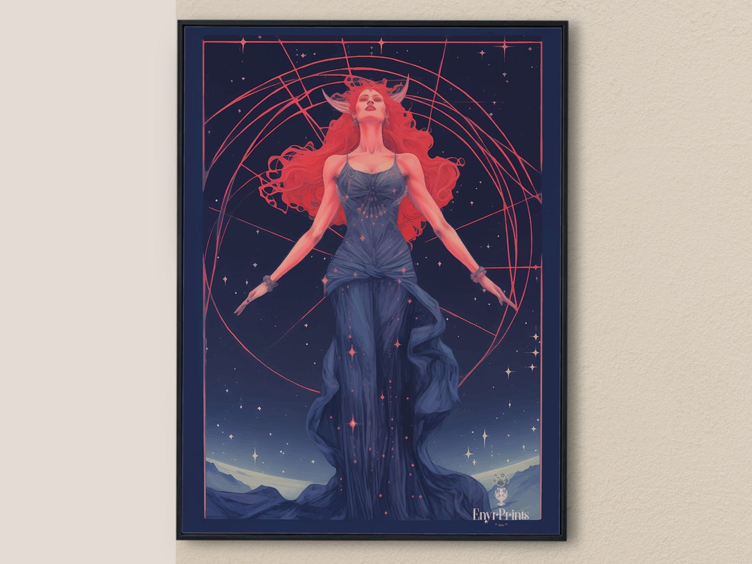 Witch Goddess Lilith Digital Print | Witchy Wicca Gothic Decor ...